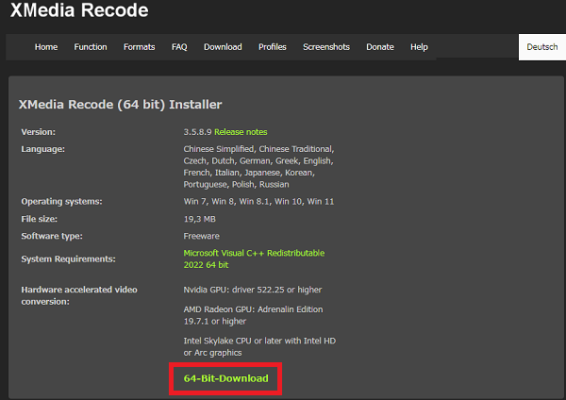 XMedia Recodeのダウンロードとインストール方法｜Windows - ぱそかけ